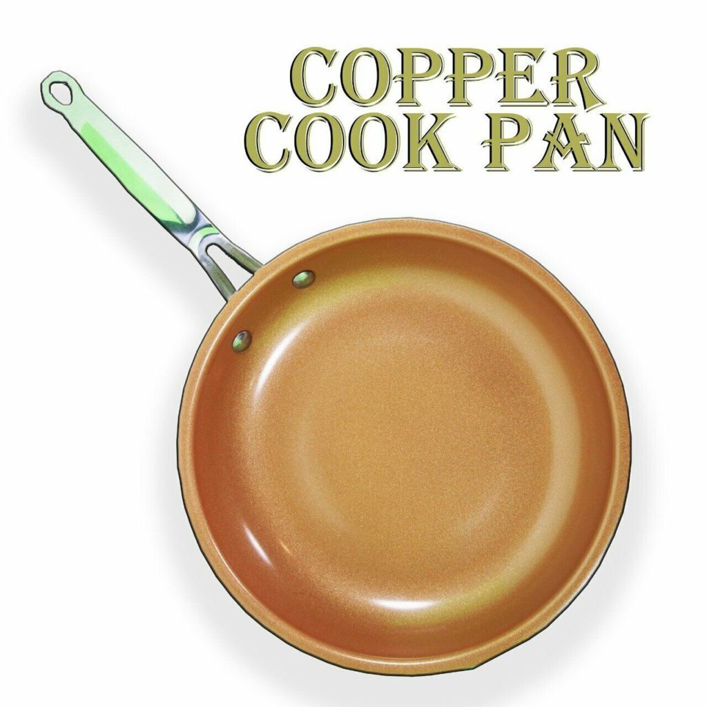 Copper Ceramic Coating Cook pan “10” Non Stick PAN | Best Of As Seen On TV