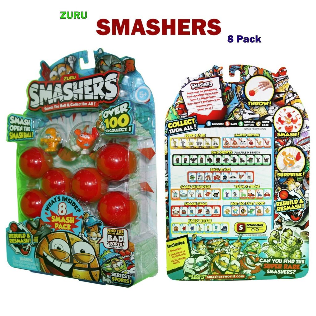 Zuru Smashers Series 1 Collectibles 8 Pack Smash Balls | Best Of As ...