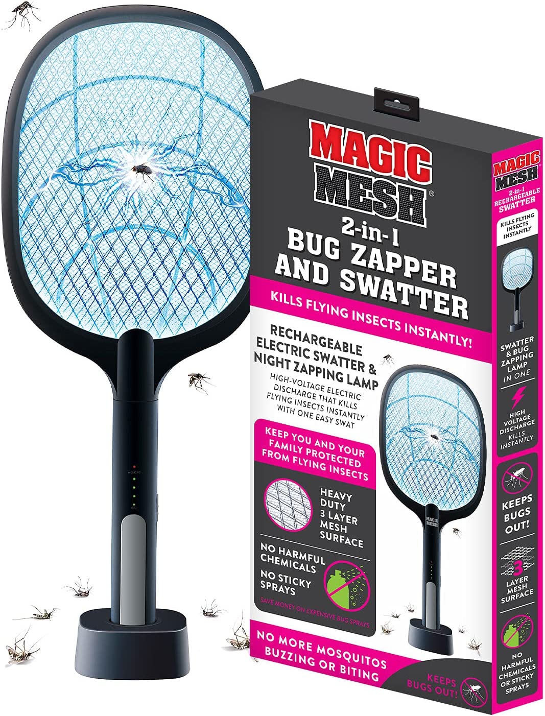 Magic Mesh 2 In 1 Bug Zapper N Swatter Best Of As Seen On TV Magic Mesh 2 In 1 Bug Zapper N Swatter Best Of As Seen On TV